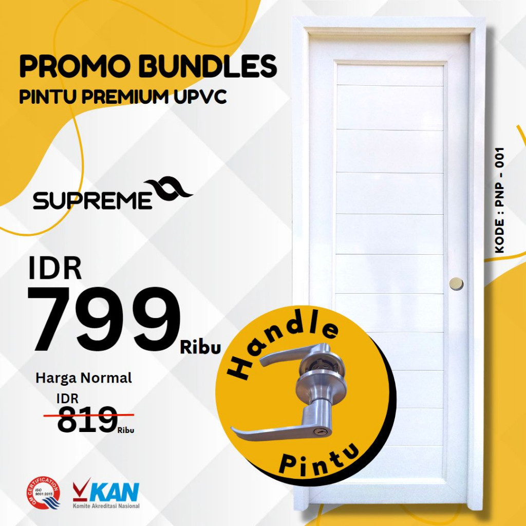 Jual Promo Bundle Supreme Pintu uPVC Kamar Mandi PNP001 | Shopee Indonesia