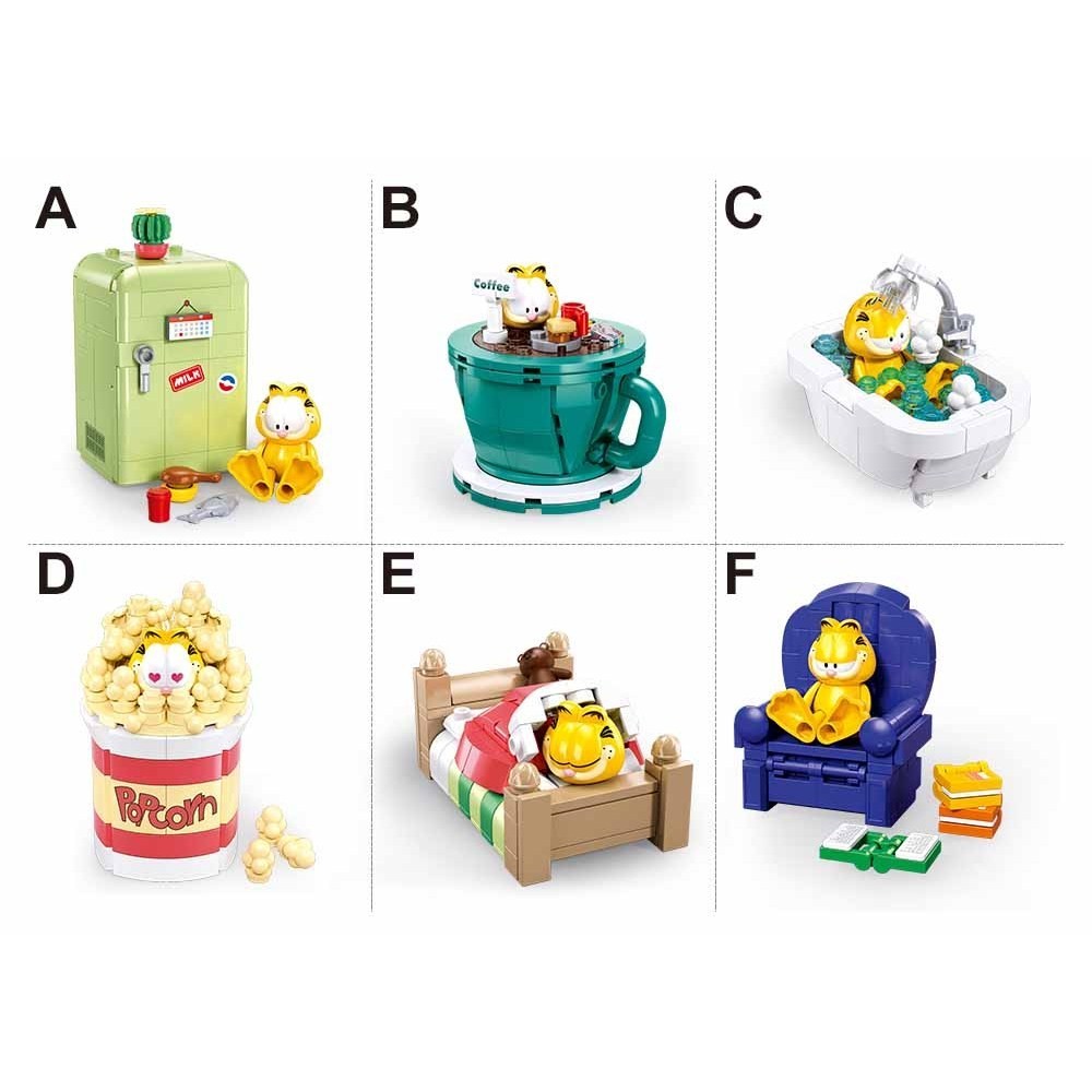 Jual Mainan Balok Susun Sluban Garfield Nickelodeon Builder M38-B1221 ...