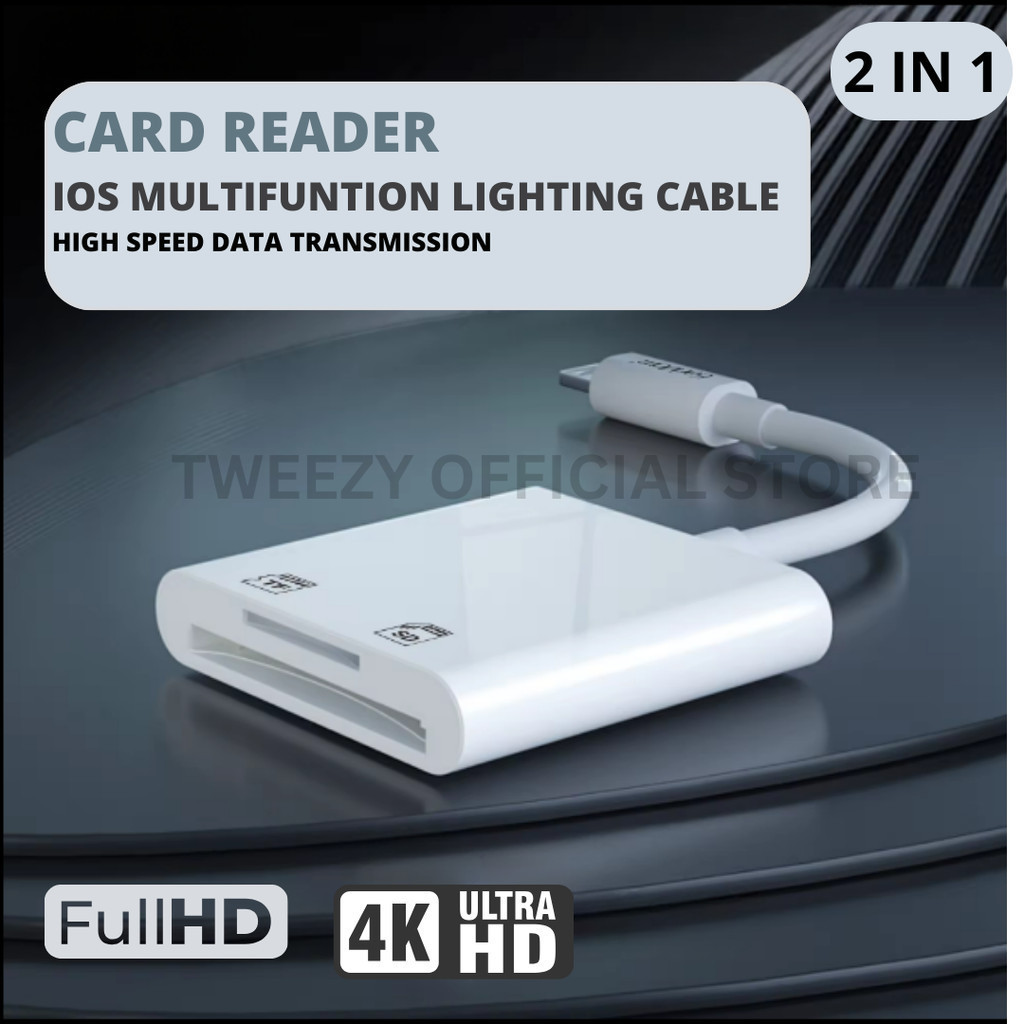 Jual Cable Lighting For Iphone to SD+TF Card Reader Camera 2 in 1 to SD ...