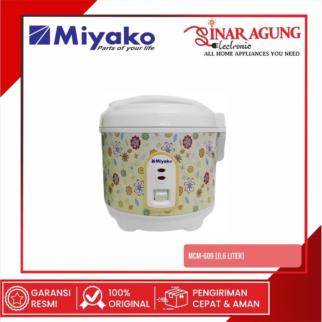 Jual MIYAKO MCM609 / MCM-609 RICE COOKER MINI 0.6L - GARANSI RESMI ...