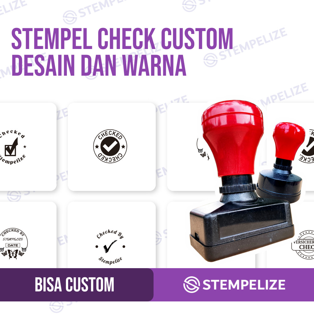 Jual Stempel Check Custom Desain Dan Warna | Shopee Indonesia