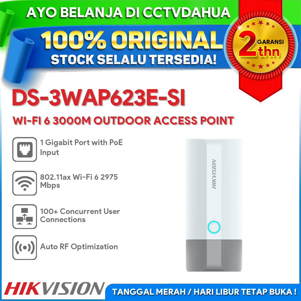 Jual HIKVISION DS-3WAP623E-SI WIFI 6 3000M OUTDOOR ACCESS POINT WI-FI ...