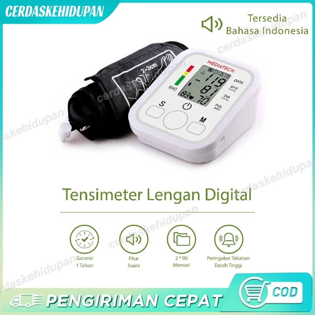 Jual Tensimeter Lengan Atas Dengan Suara Alat Cek Tekanan Darah ...