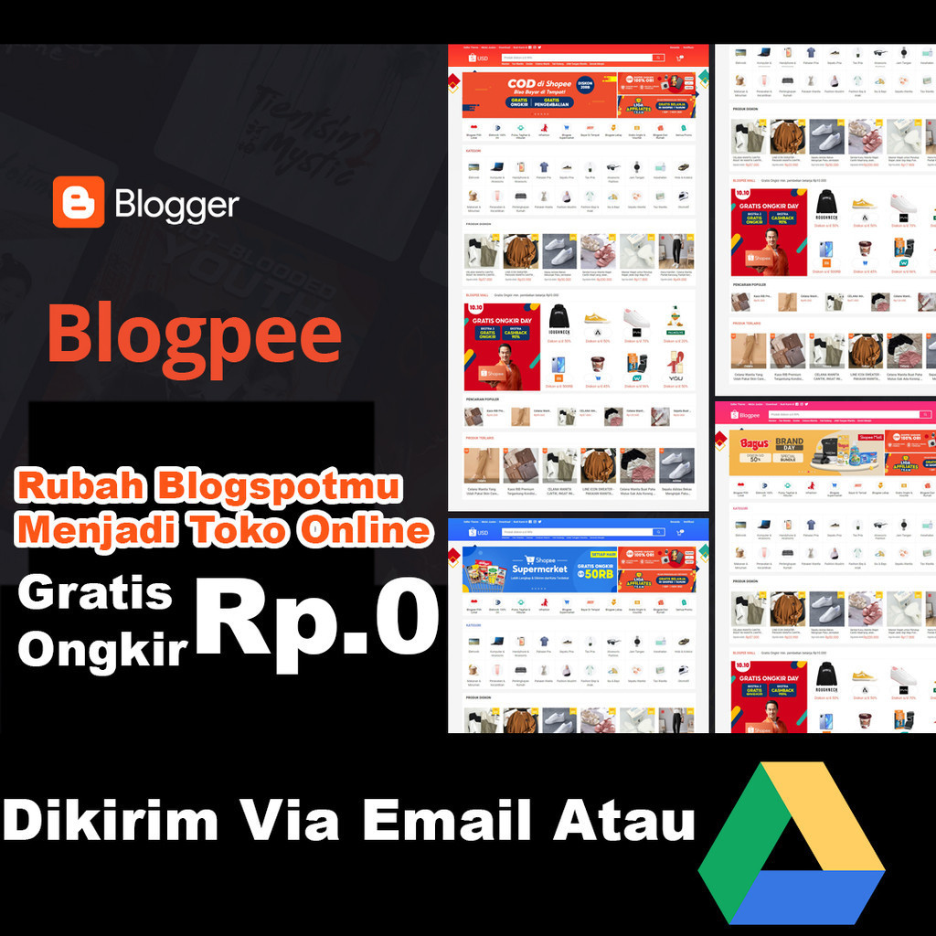 Jual 023- BLOGSPOT THEME ONLINE SHOP Mirip Marketplace Orange - Online ...