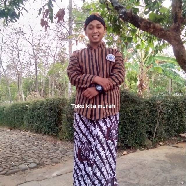 Jual LURIK Baju surjan / lurik desa Paket lengkap ( Baju + jarit ...