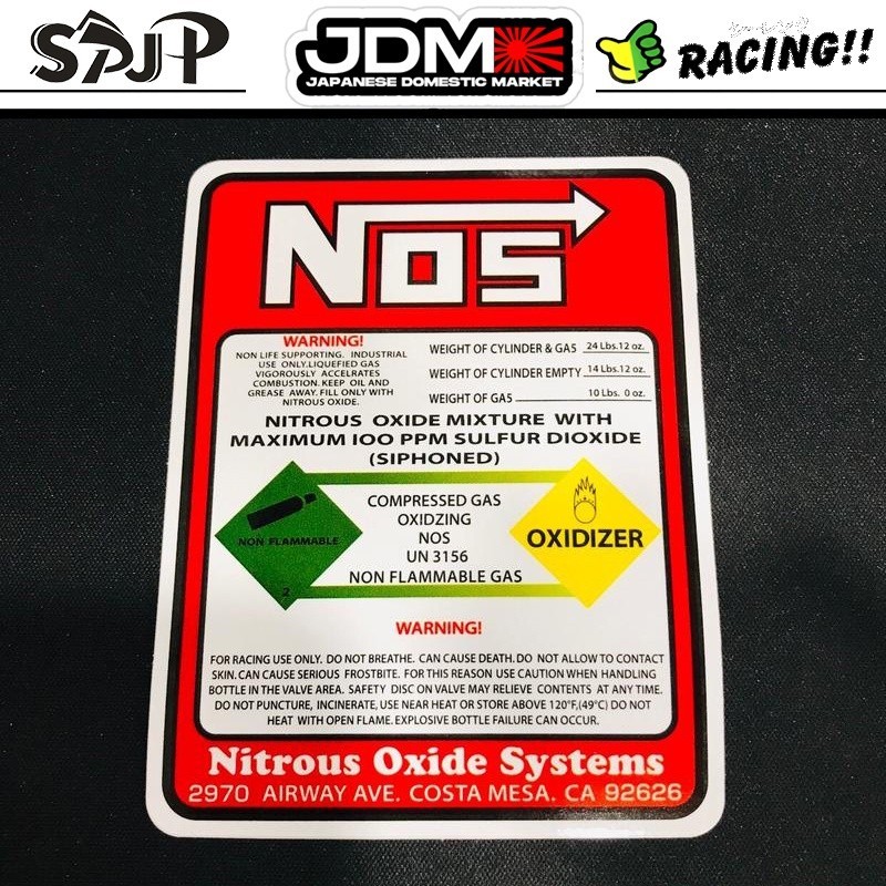 Jual Cutting Sticker JDM Car Stickers NOS Nitrous Oxide Systems LAbel ...