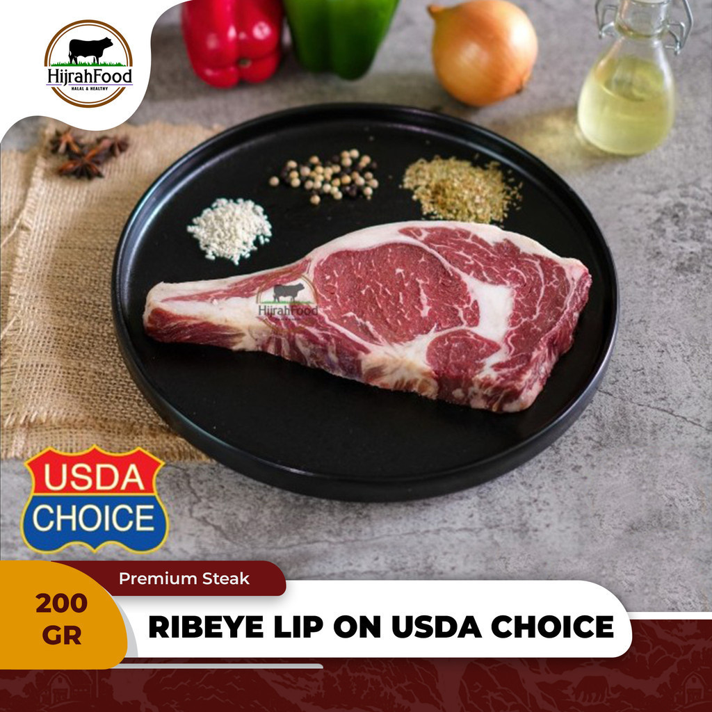 Jual Ribeye Lip-On USDA Beef Grade Choice US Black Angus Beef Steak Cut ...