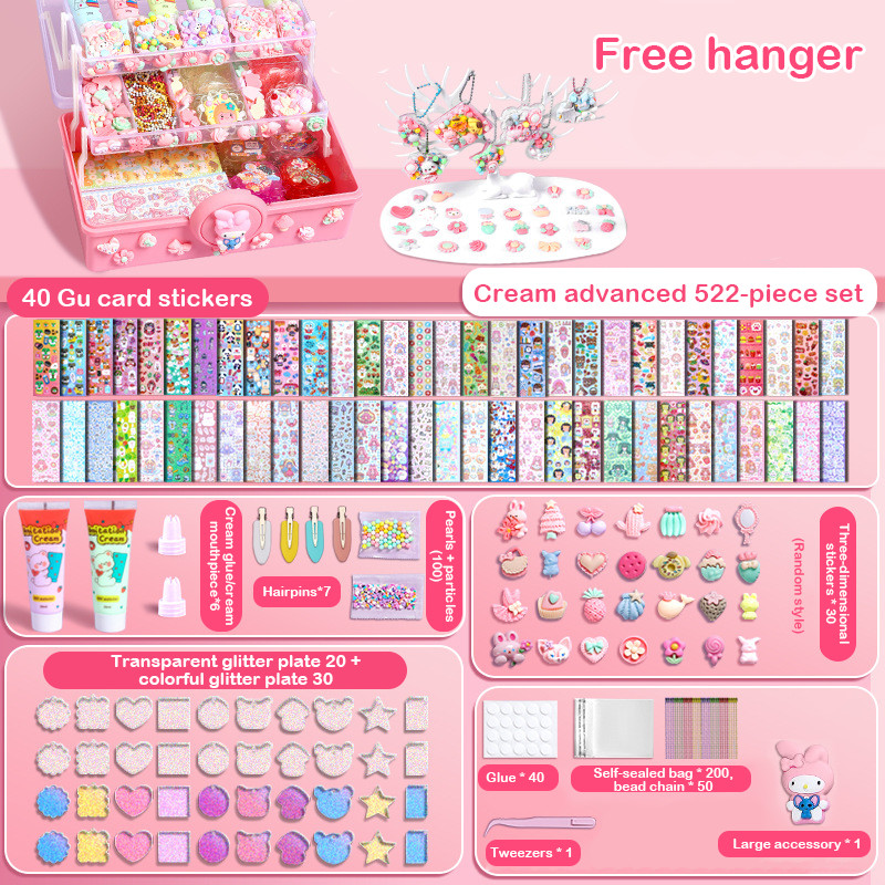 Jual DIY Gantungan Kunci Set Guka Set Stiker Luca Kotak DIY Keychain ...