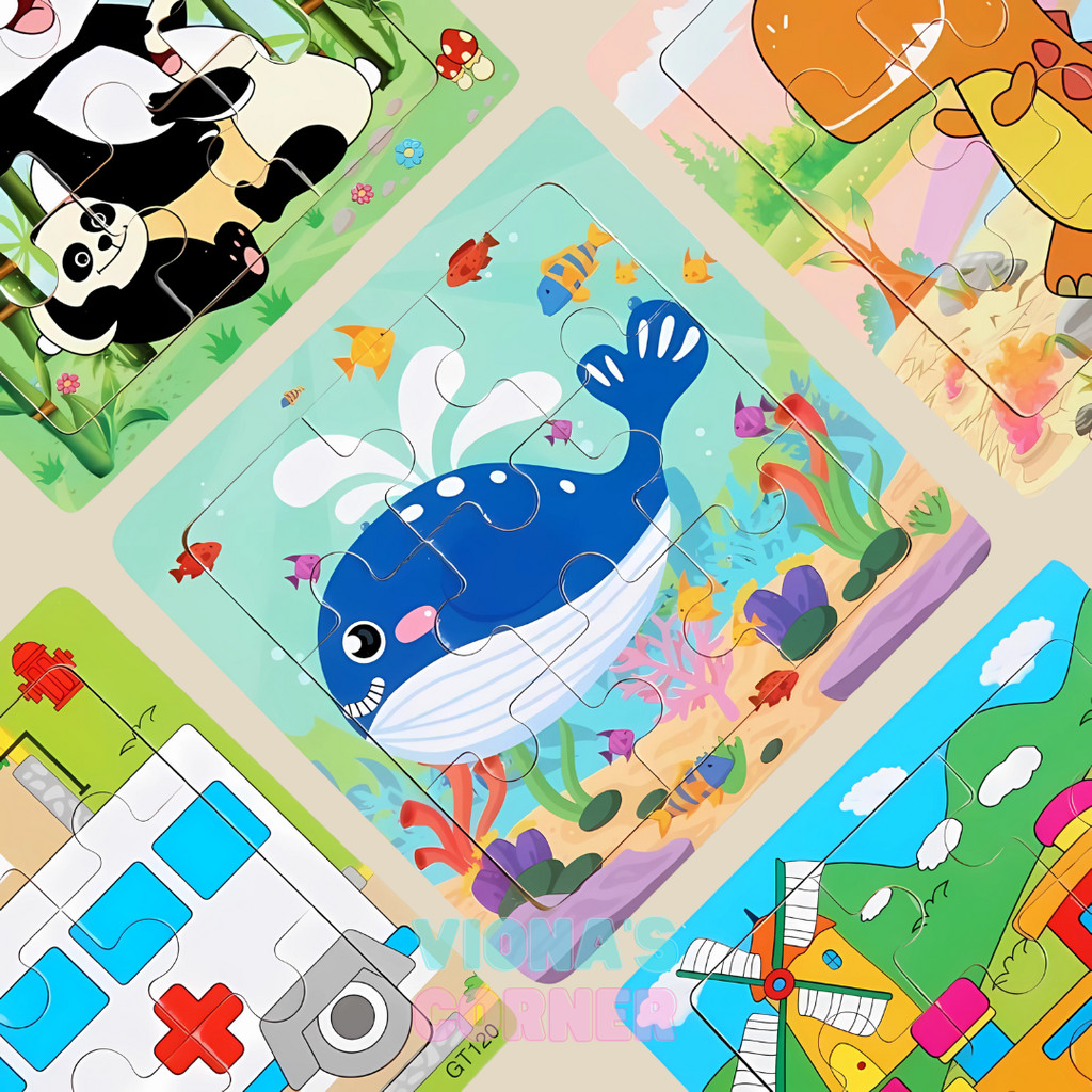 Jual Puzzle Kayu Edukasi Anak 2 3 4 Tahun Mainan Pazel Hewan Dinosaurus ...