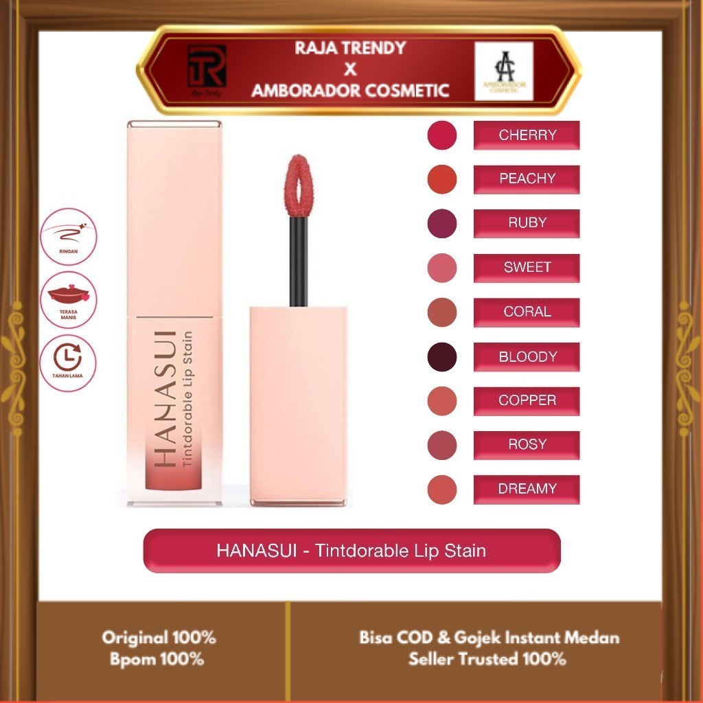 Jual HANASUI - TINTDORABLE LIP STAIN ( 3.5 g ) - Lip Tint Super Stain ...