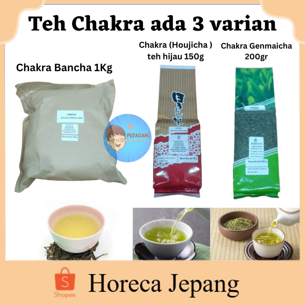 Jual Teh Chakra ada 3 varian/ Chakra Bancha 1Kg/ Chakra Houjicha teh ...