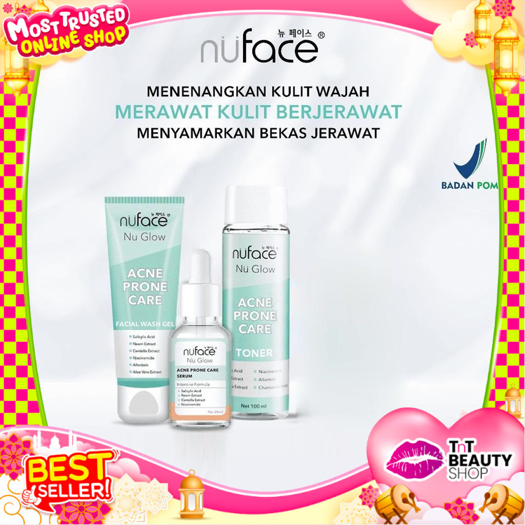 Jual Nuface Skincare Fuji 3in1 Nuglow Acne Prone Care Package Nu Face ...
