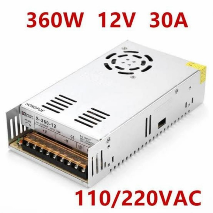 Jual Power Supply PSU Jaring CCTV LED (12V 30A) | Shopee Indonesia
