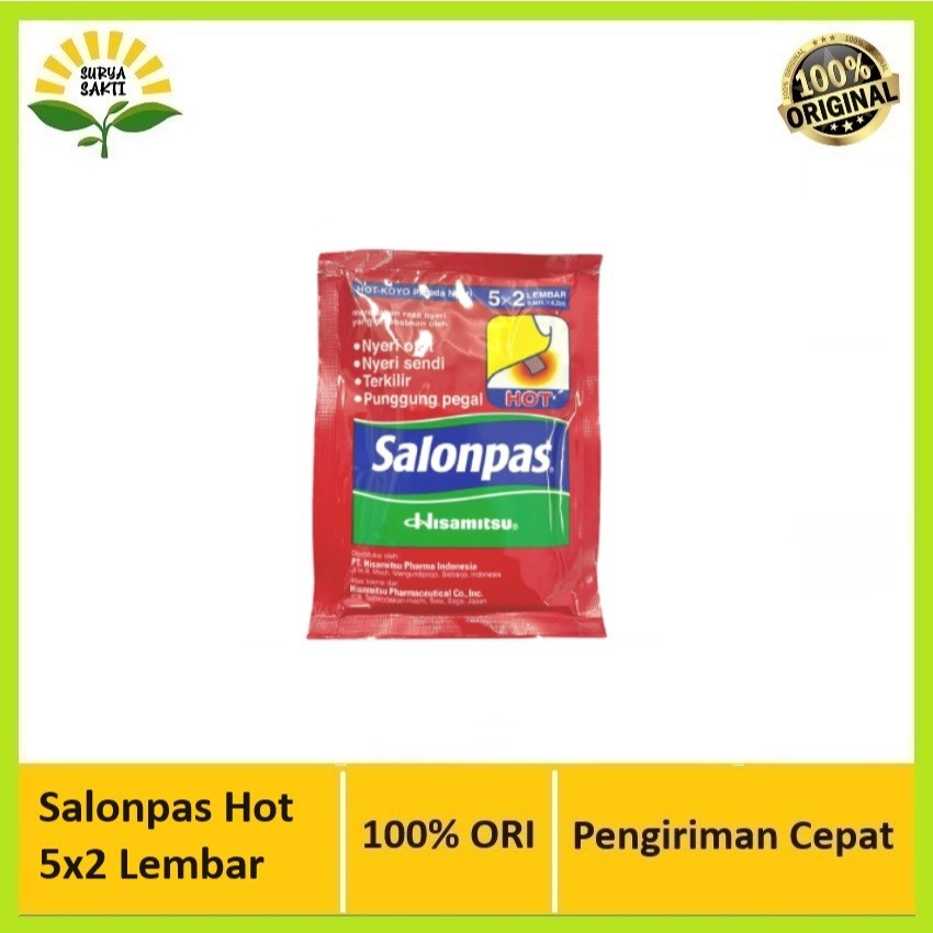 Jual Koyo Salonpas Hot Merah 1 Sachet isi 10 Lembar - Koyo Panas Nyeri ...
