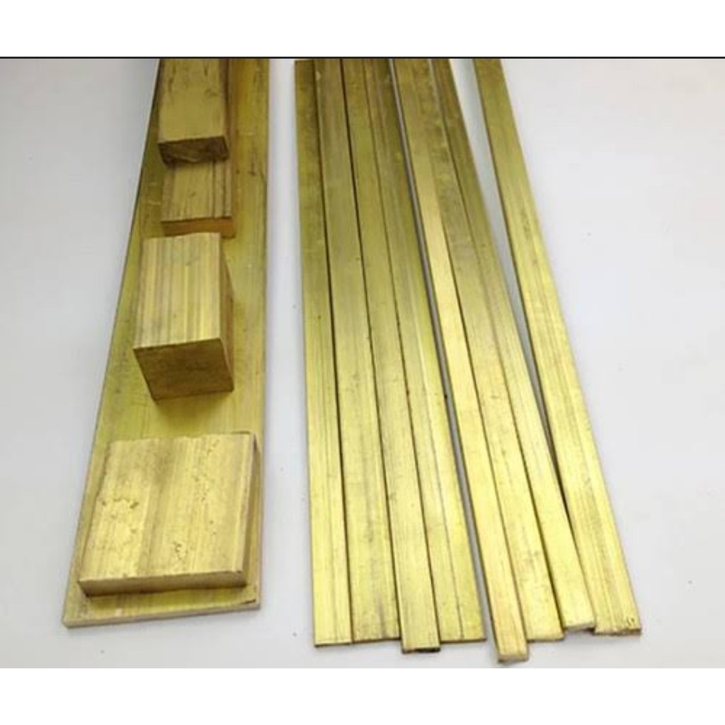 Jual plat strip kuningan 4mm x 40mm x 100mm/ plat brass | Shopee Indonesia