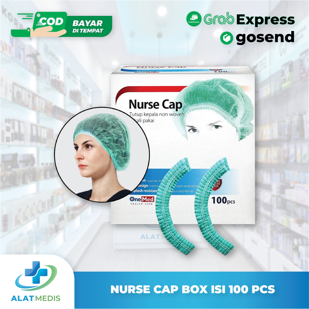 Jual Nurse Cap Box isi 100 Hair Cap Onemed Penutup Kepala | Shopee ...