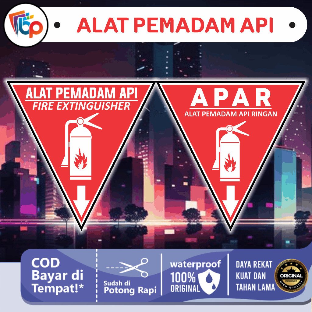 Jual Stiker Waterproof Petunjuk Alat Pemadam Api Ringan Apar Laminasi ...