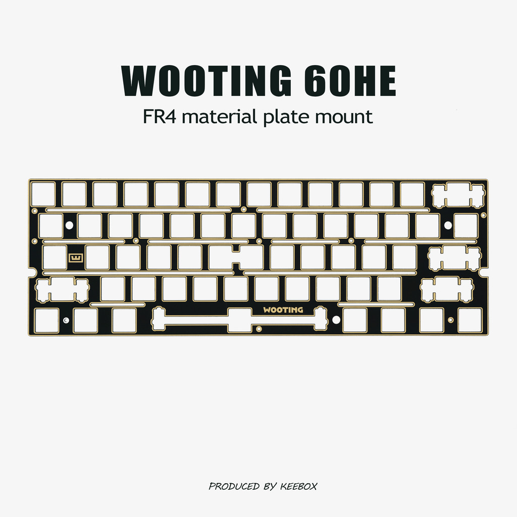 Jual Keebox Wooting60 HE FR4 Carbon Fiber Positioning Plate Mounted ...