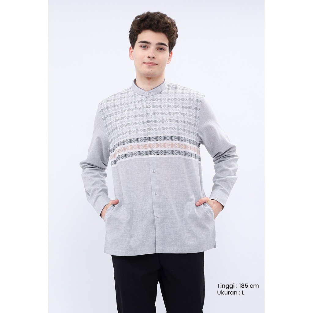 Jual MANZONE - Kemeja Koko Lengan Panjang Pria Thalaba Comfort Fit ...