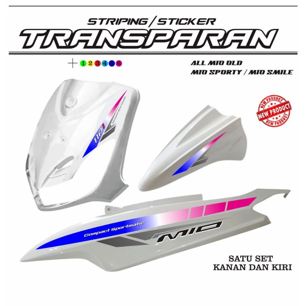 Jual STIKER STRIPING TRANSPARAN BENING VARIASI MOTOR YAMAHA MIO SMILE ...