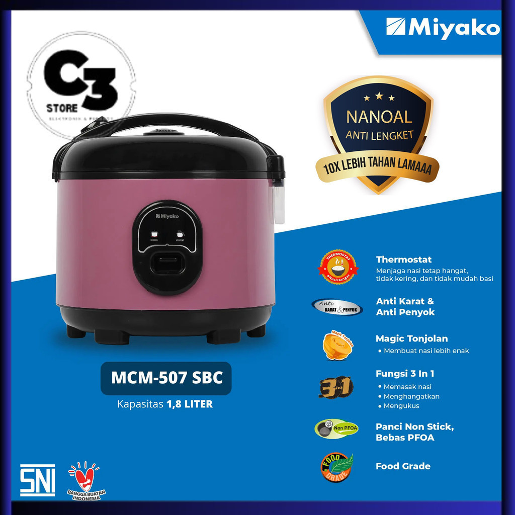 Jual MIYAKO Magicom MCM-507 SBC / RICE COOKER SBC / MCM 507 SBC ...