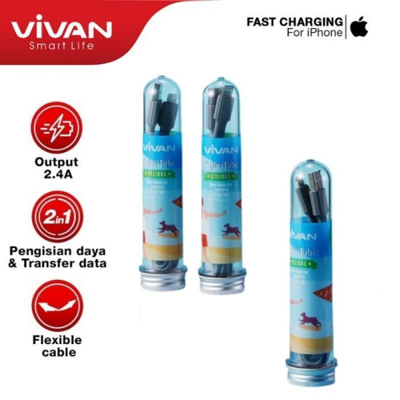 Jual Eceran Vivan CTL100 Kabel Data Vivan Iphone Lightning CTL100S ...