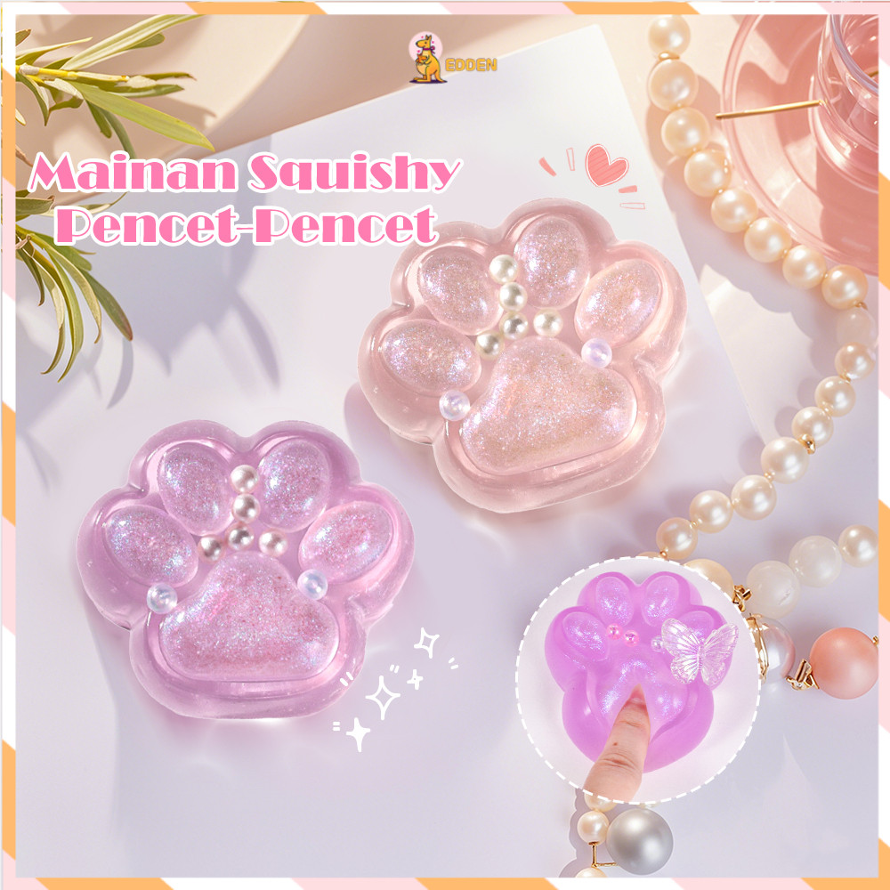 Jual Edden SQUISHY CAT PAW CLEAR SMALL Squishy Taba Telapak Kucing Bulu ...