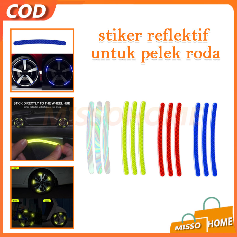 Jual stiker reflektif untuk pelek roda / sticker reflektor velg / mobil ...