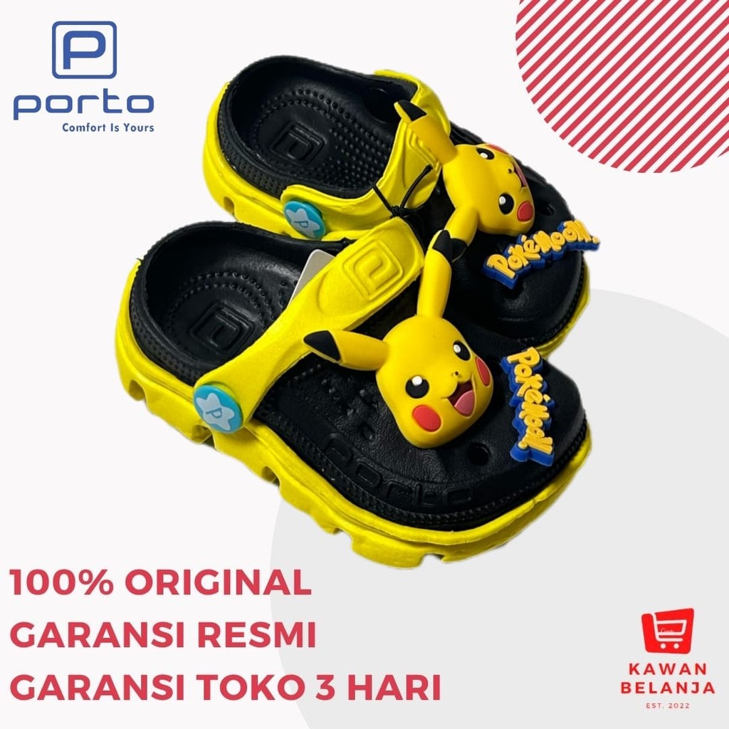 Jual Sandal Selop Baim Kokop Porto 1006K Pikacu Pokemoon Biru Hitam ...