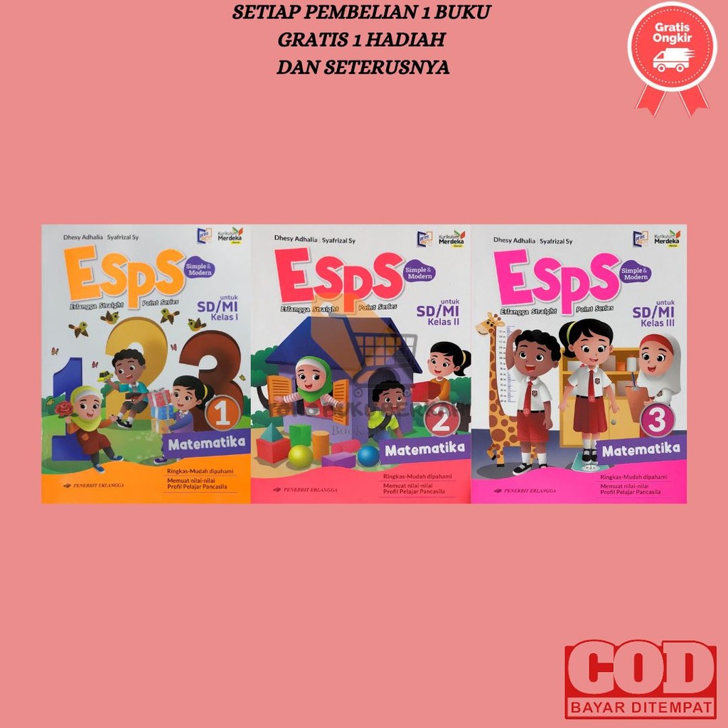 Jual Kurikulum Merdeka Buku ESPS MATEMATIKA Revisi SD/MI Kelas 1 2 3 4 5 6 Penerbit Erlangga ...