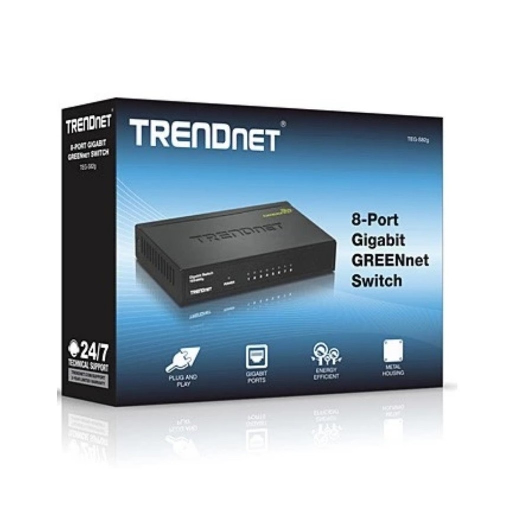 Jual Trendnet TEG-S82G Switch 8 Port Gigabit Besi Greenet Metal N ...