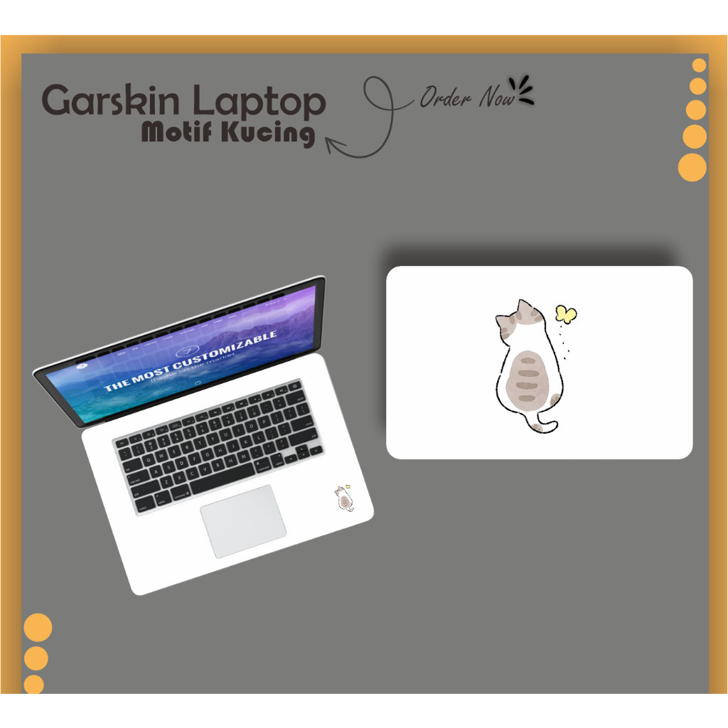 Jual Sticker Laptop Motif Kucing cute banyak warna Cover Protector ...
