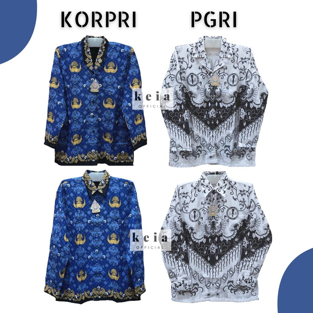 Jual KORPRI PGRI LAPIS FURING terbaru 2022 seragam kemeja batik S-5L/ BATIK NASIONAL / BATIK ...