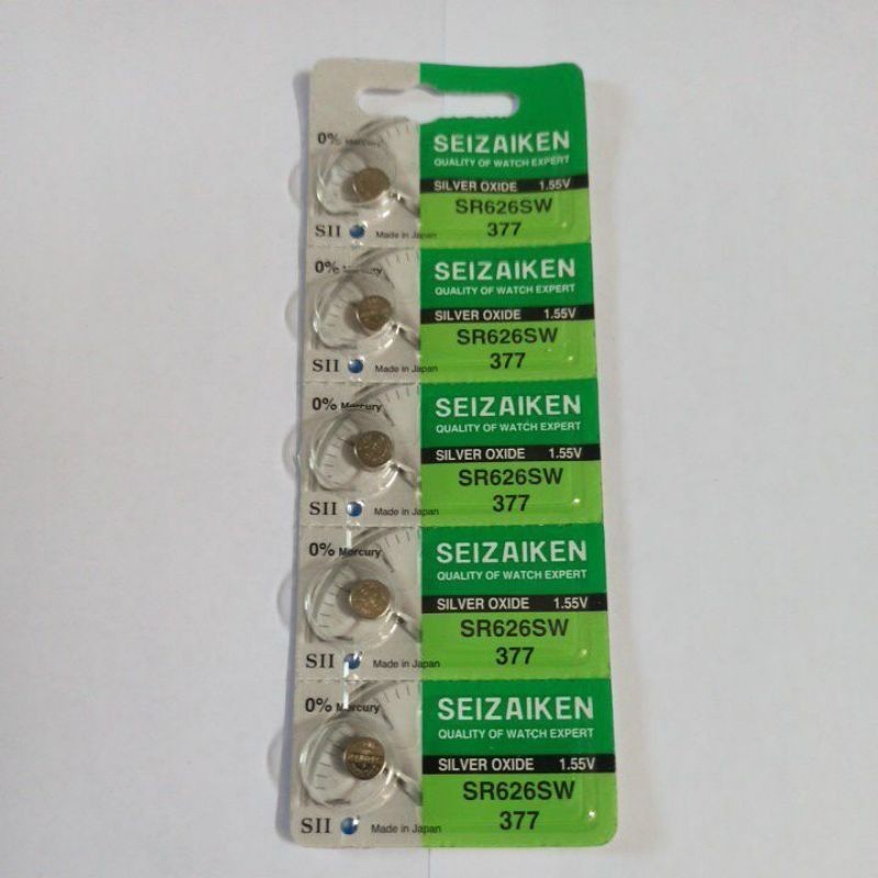 Jual baterai Seiko Seizaiken SR626 377 SR 626 japan Blister | Shopee ...