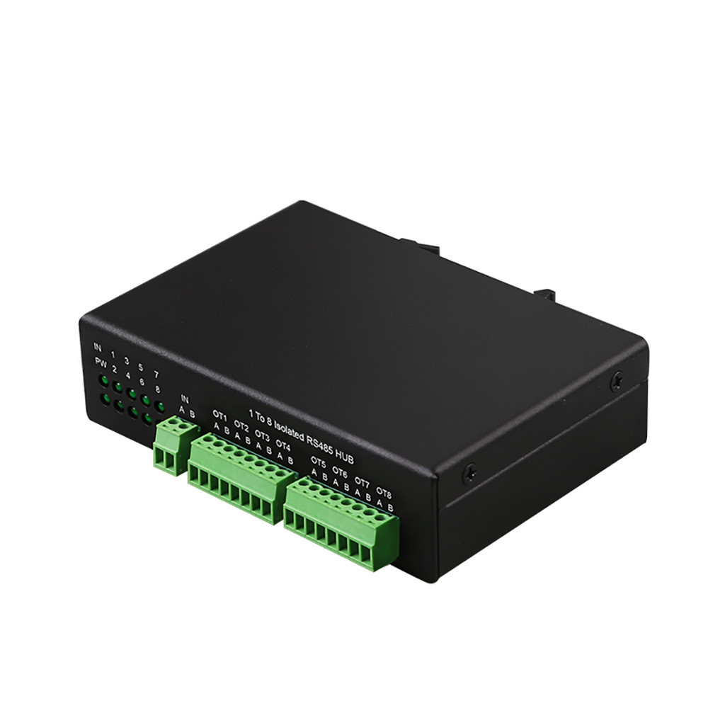 Jual DIEWU 1 to 8 RS485 Splitter Hub Industrial Isolated Bi-directional ...