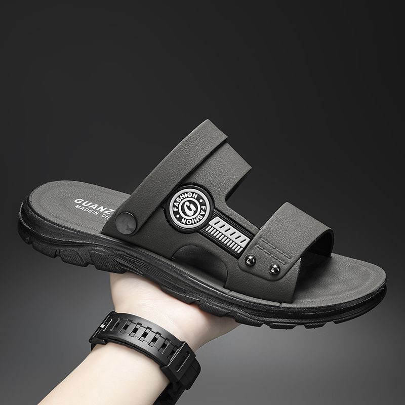 Jual Sandal dan Sandal Pria 2024 Kulit Baru Sol Lembut Tren Sol Tebal ...