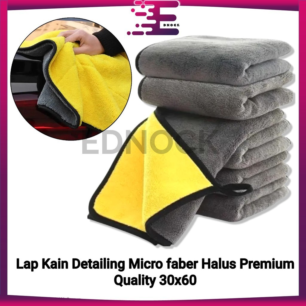 Jual Kain Lap 30X60 CM Microfiber 400GSM Kain Lap Kuning Mobil Motor ...