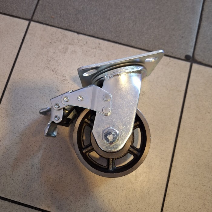 Jual Roda Besi Heavy Duty 4 Inch Rem | Shopee Indonesia