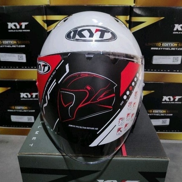 Jual KYT NFJ PLAIN WHITE | Shopee Indonesia