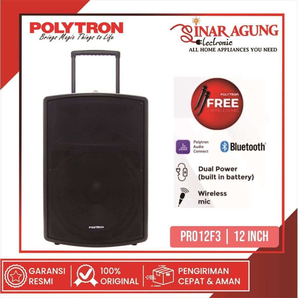 Jual POLYTRON PAS-PRO12F3 / PRO12F3 ACTIVE SPEAKER - GARANSI RESMI ...