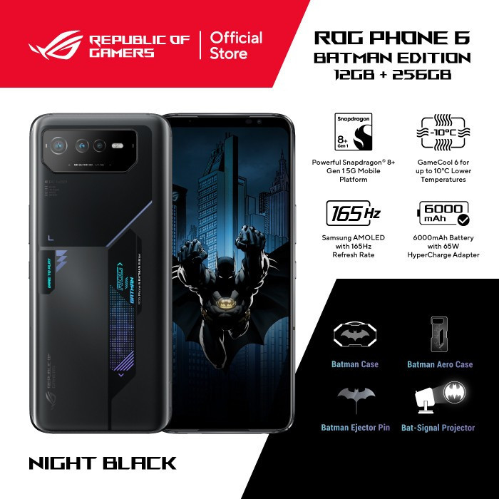Jual Asus ROG Phone 6 Batman Edition 12/256GB Garansi Resmi Indonesia ...