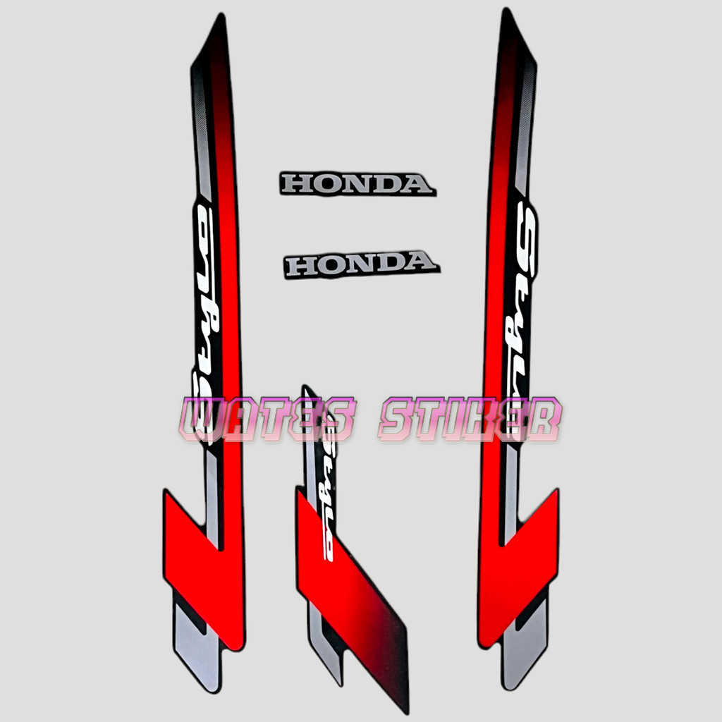 Jual Striping Decal Polet Sticker honda stylo 160 2024 full hitam ...