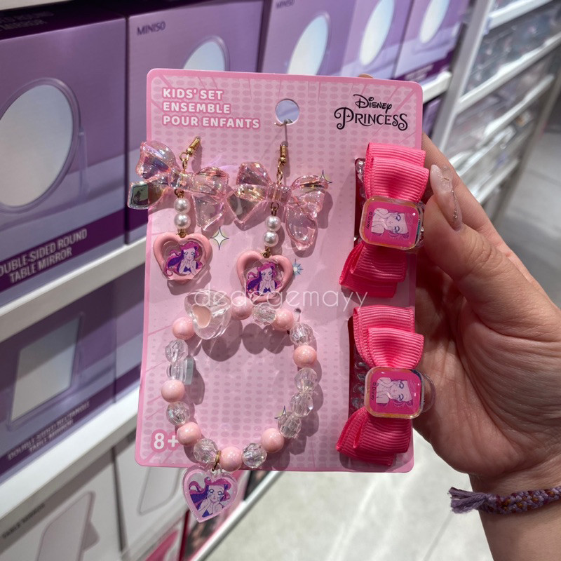 Jual Miniso x Disney Princess - Kids Set Accessories Princess Ariel ...