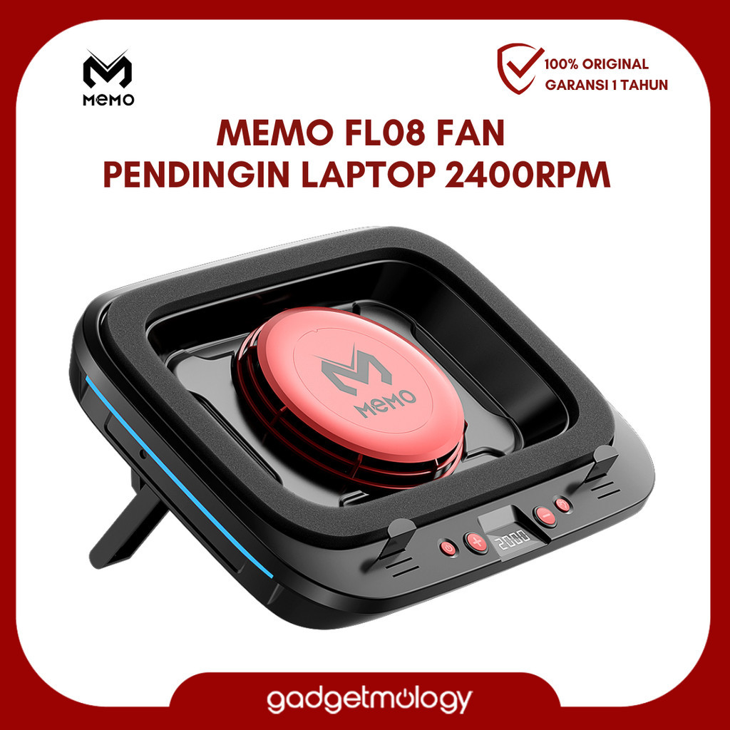 Jual Memo FL08 Laptop Cooling Fan 2400RPM Turbo Compressed Air Cooler ...