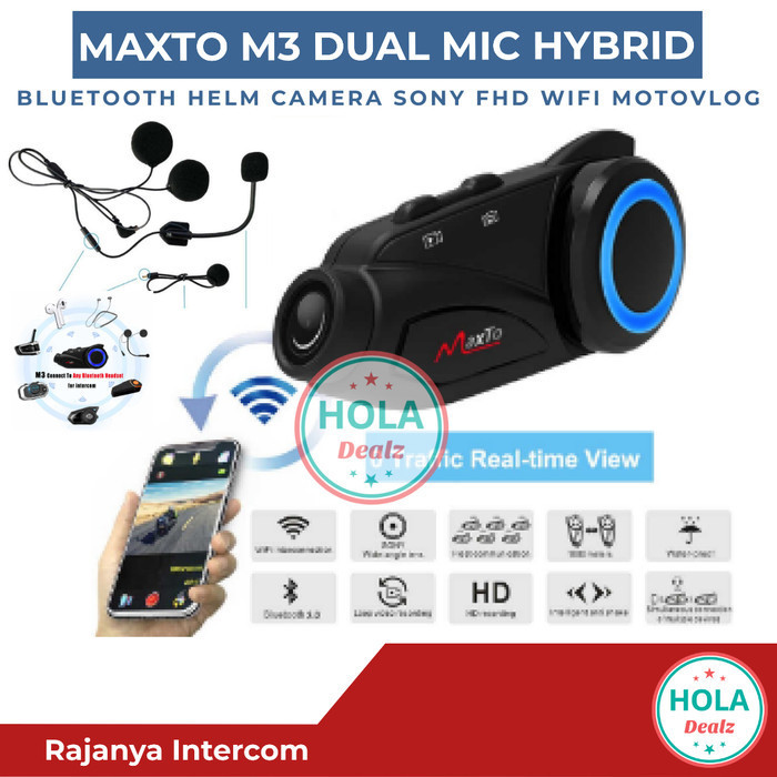 Jual [New Promo] NEW MAXTO M3 DUAL MIC HYBRID INTERCOM CAMERA SONY FHD ...