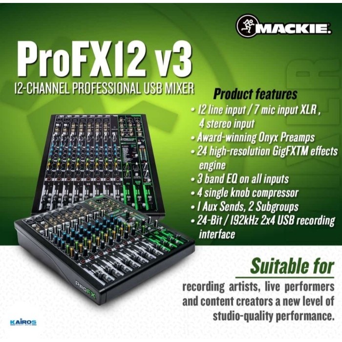Jual Mixer 12 Channel Mackie ProFX12v3 ORIGINAL GARANSI RESMI 1 TAHUN ...