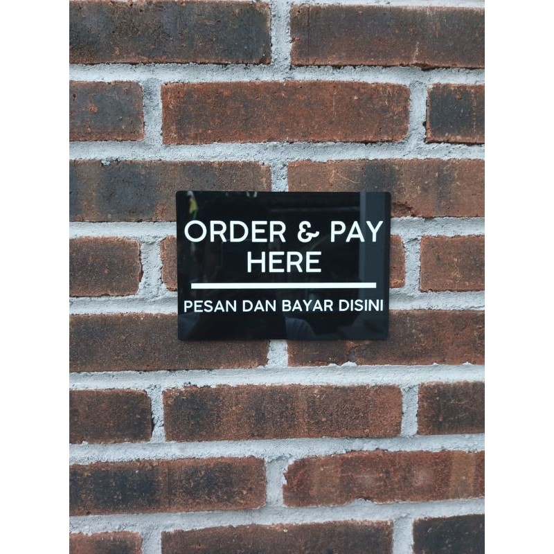 Jual Papan Akrilik Order & Pay Here | Pesan dan Bayar Disini Akrilik ...