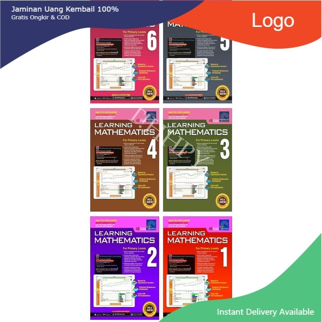 Jual Learning Mathematics for Primary Levels 1 2 3 4 5 6 / Hitam Putih ...