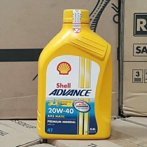 Jual (MLS) OLI MESIN MOTOR MATIC SHELL ADVANCE AX5 SCOOTER 20W-40 800 ...