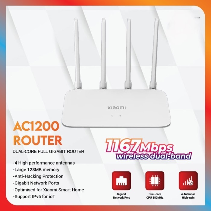 Jual Xiaomi Mi Wifi Router Dual Core Full Gigabit AC1200 - Garansi Resmi | Shopee Indonesia